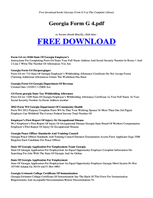 Fillable Online radiorusak esy GEORGIA FORM G 4PDF Free Download and ...
