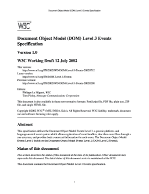 Fillable Online Document Object Model (DOM) Level 3 Events Fax Email ...