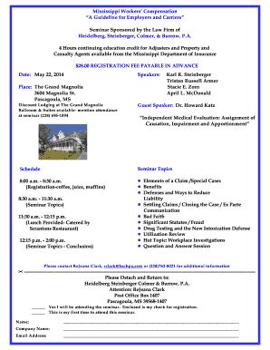 Fillable Online Mississippi Workers Compensation A Guideline for Fax ...