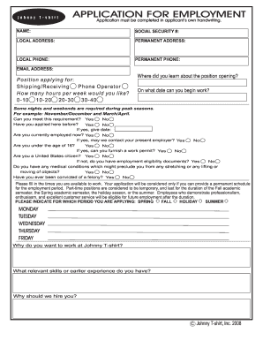 Fillable Online Application must be completed in applicants own handwriting Fax Email Print ...