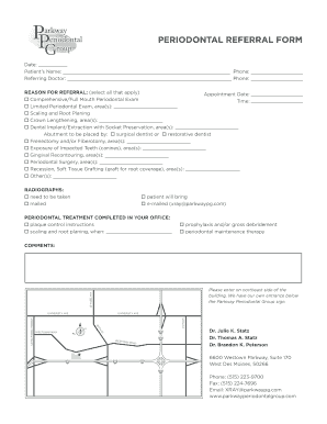 Fillable Online ppg perioodontal referral form3 Fax Email Print - pdfFiller