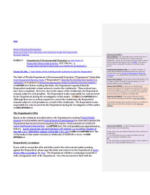 Fillable Online dep state fl Date Name of Business/Respondent Name and Title of the ... - dep ...