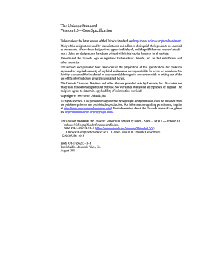 Fillable Online unicode Section C2 Encoding Forms in bISObIEC 10646 ...