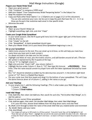 Fillable Online Mail Merge Instructions (Google) Fax Email Print ...