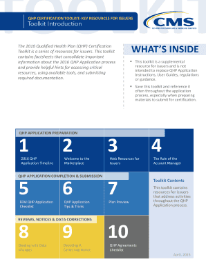 Fillable Online cms QHP Certification Toolkit Key Resources For Issuers ...