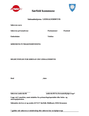 Fillable Online sorfold kommune S knad om ledsagerbevis - S rfold kommune Fax Email Print ...