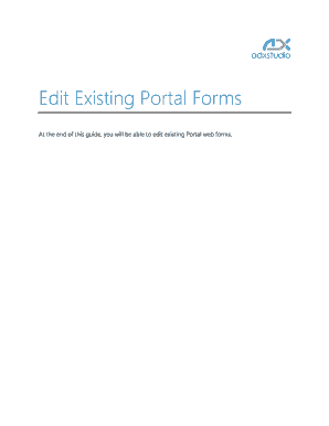 Fillable Online Edit Existing Portal Forms Fax Email Print - pdfFiller