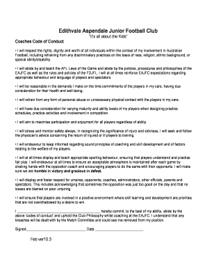Fillable Online Edithvale Aspendale Junior Football Club ...