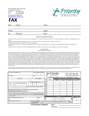 Fillable Online Attn: Payroll From: Phone: Pages: Re: Timecard ...