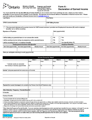 Fillable Online forms ssb gov on Form A - Declaration of Earned Income ...