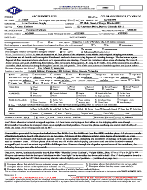 Fillable Online X 55555 ABC FREIGHT LINES COLORADO SPRINGS, COLORADO ...