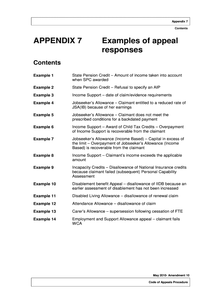 Fillable Online Examples of appeal Fax Email Print - pdfFiller
