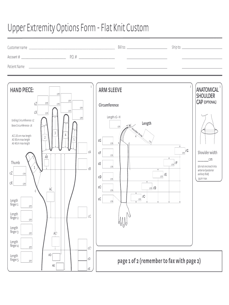 Fillable Online Upper Extremity - Medi Fax Email Print - pdfFiller