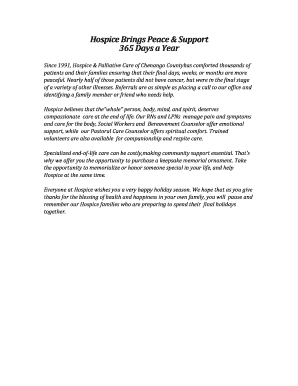 Fillable Online hospicechenango Light up a life web narrative in word ...
