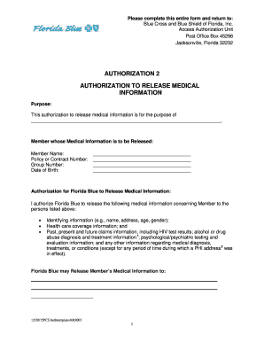 Fillable Online Authorization to bRelease Medicalb Information ...