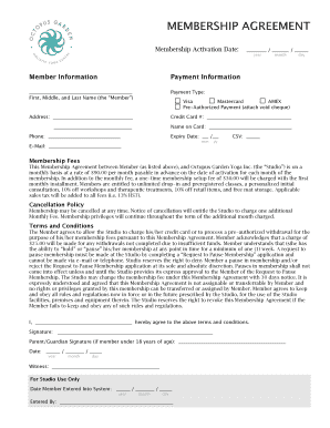 Fillable Online Membership Activation Date: Fax Email Print - pdfFiller