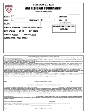Fillable Online Registration--Combat Weapons Sparring Fax Email Print ...