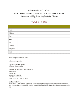 Fillable Online Compass points setting direction for a future life Fax ...