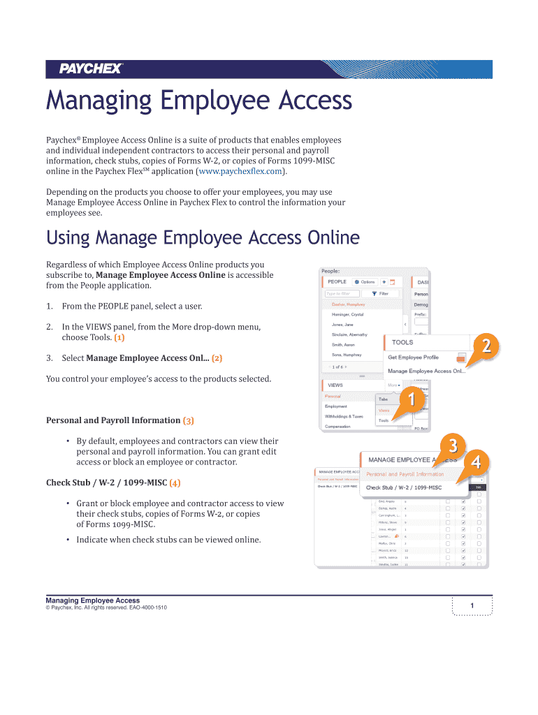 Fillable Online Managing Employee Access Fax Email Print - pdfFiller