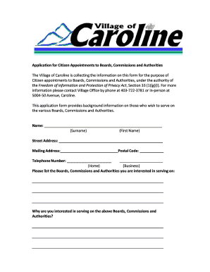 Fillable Online Members at large application Caroline - Village of Caroline Fax Email Print ...