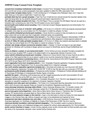 Fillable Online eqkj 3290769 camp consent form template Fax Email Print ...