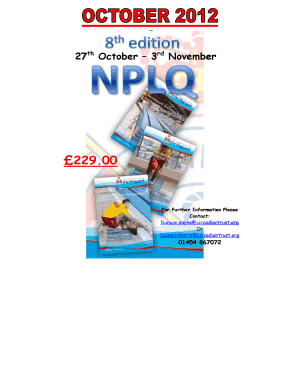Fillable Online activecentres NPLQ 8th ED POSTER - activecentresorg Fax ...