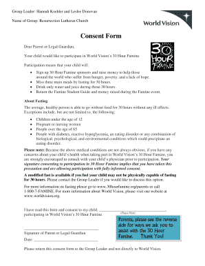 Fillable Online resurrection-woodbury Consent Form - bResurrectionb ...