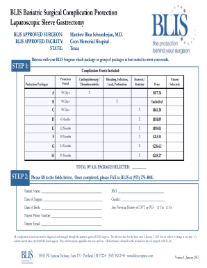 Fillable Online BLIS Bariatric Surgical Complication Protection ...