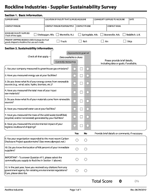 Fillable Online Rockline Industries - Supplier Sustainability Survey ...