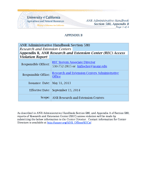 Fillable Online ANR Administrative Handbook Section 580 Fax Email Print ...