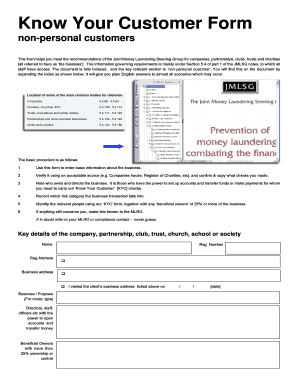 Fillable Online justcompliance co Know Your Customer Form ...