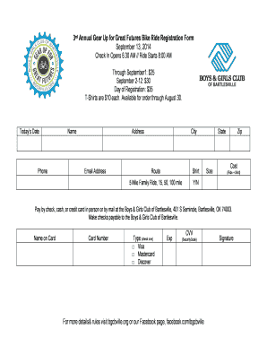 Fillable Online bgcbville 3rd Annual Gear Up for Great Futures Bike ...