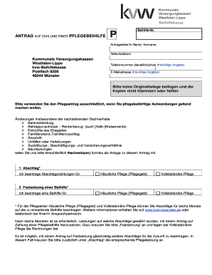 Ausfüllbar Online kvw-muenster Kommunale Versorgungskassen Westfalen ...