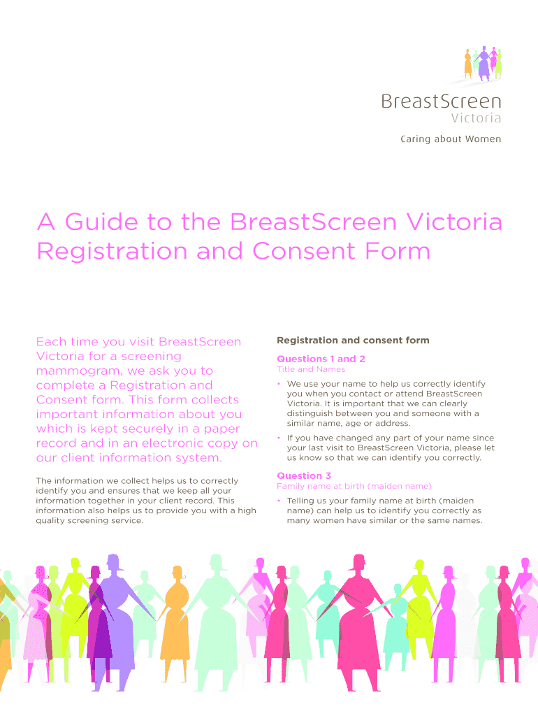 Fillable Online A Guide to the bBreastScreenb Victoria Registration and ...