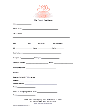 Fillable Online Oasis-Patient-Registration-formdocx Fax Email Print ...