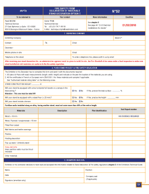 Fillable Online 51 miptv fire safety bformb declaration of materials ...