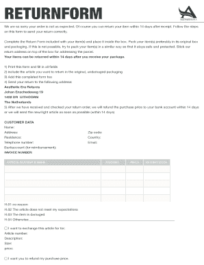 Fillable Online Return form ae Fax Email Print - pdfFiller