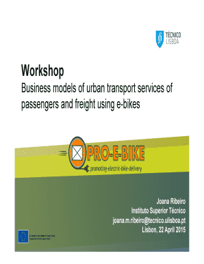 Fillable Online pro-e-bike Business models of urban transport services of ... - eBRIDGE Fax ...