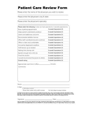 Fillable Online Dr Nigros Patient Care Review Form Dr Nigros Patient ...