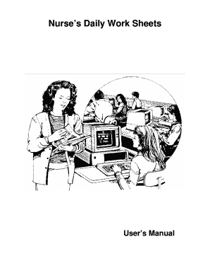 Fillable Online Nurses Daily Work Sheets Fax Email Print - pdfFiller