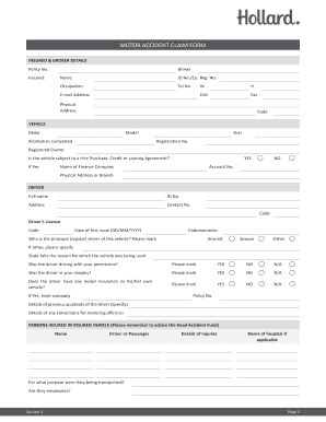 Fillable Online afdmak co MOTOR ACCIDENT CLAIM FORM - bafdmakbbcobbzab ...