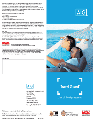 Fillable Online sl singaporetech edu Travel Guard Brochure - AIG - sl ...