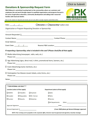 Fillable Online Click to Submit Donations amp Sponsorship Request Form ...