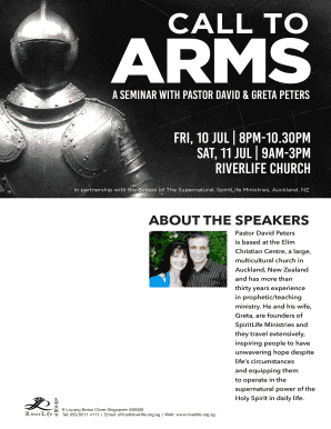 Fillable Online riverlife org A Call to Arms - Manual modified to ...