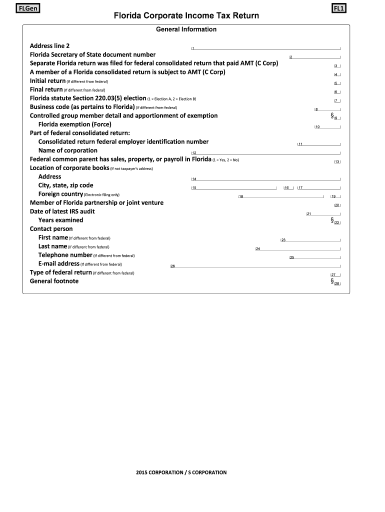 Fillable Online BFloridab Corporate Income Tax Return - ExacTax Fax ...