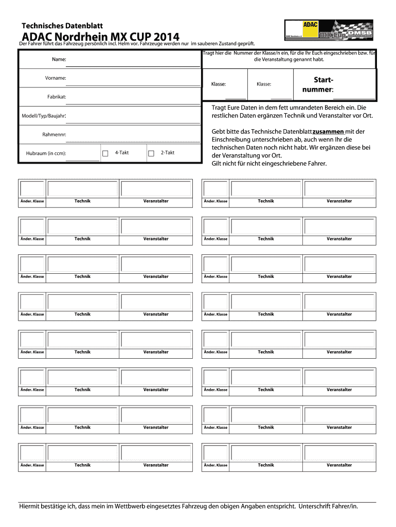 Ausfüllbar Online mxcup Der Fahrer f hrt das Fahrzeug pers nlich incl Fax Email Drucken - pdfFiller