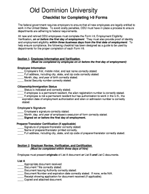 Fillable Online odu Checklist for Completing bIb-b9b Form - Old Dominion University - odu Fax ...