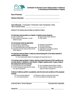 Fillable Online tallha Section 3 Certification form - tallha Fax Email ...