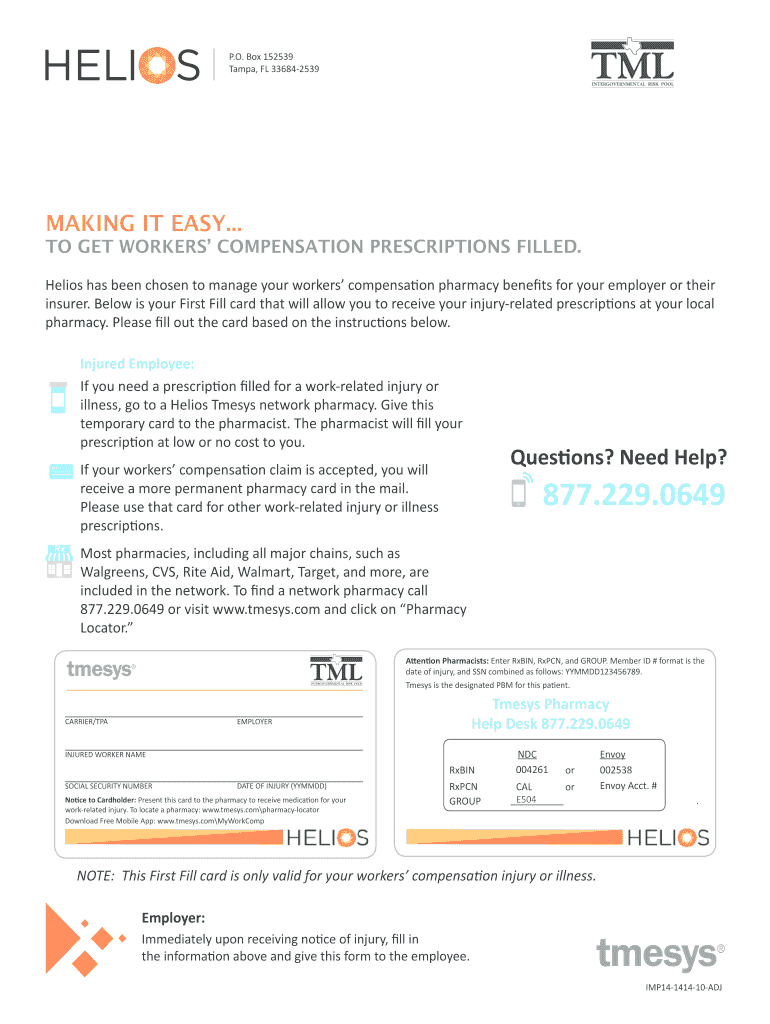 Fillable Online Helios has been chosen to manage your workers ...