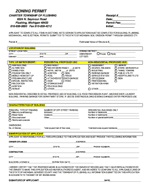 Fillable Online Flushing Twp Zoning Permit - Flushing Township, Michigan Fax Email Print - pdfFiller